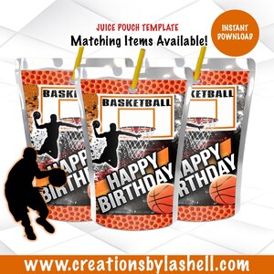 Basketball Party Labels Bundle Instant Download Basketball Party Favors ...