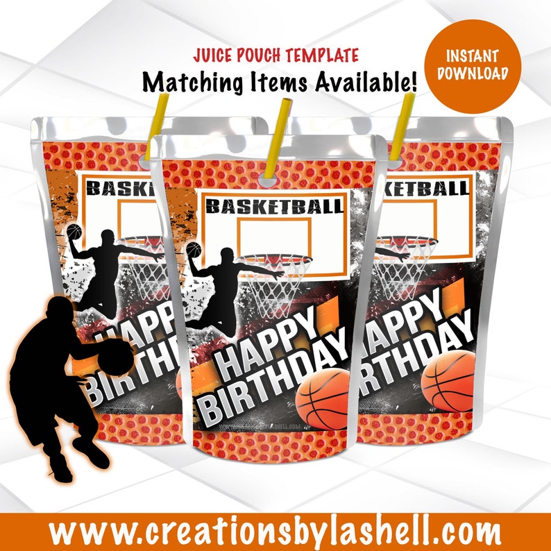 Basketball Party Labels Bundle Instant Download Basketball - Etsy