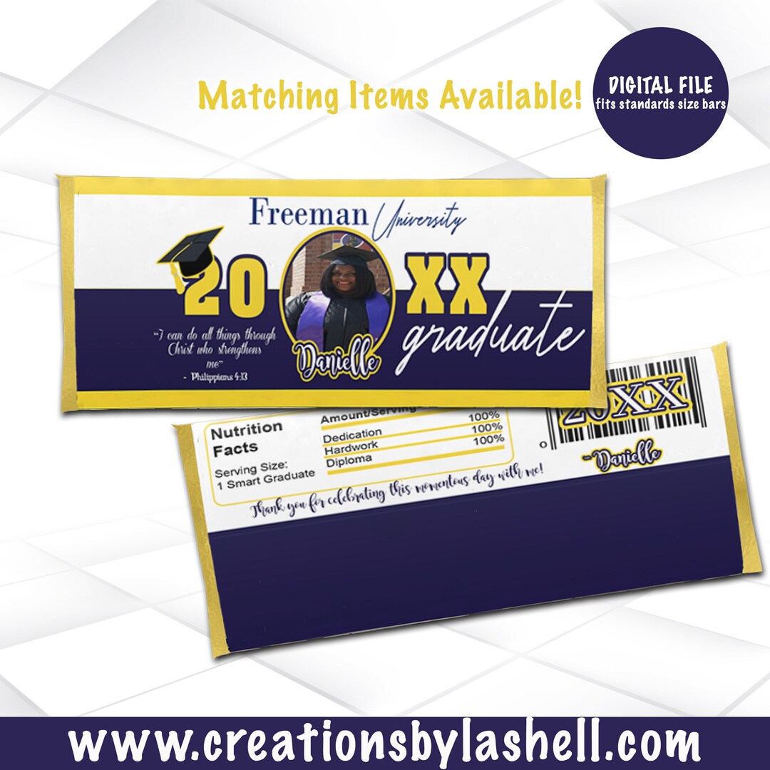 Graduation Candy Bar Wrapper Printable | Graduation Chocolate Bar ...