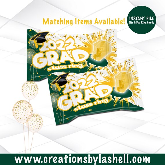 Graduation Candy Ring Wrapper Instant Download Candy Ring - Etsy