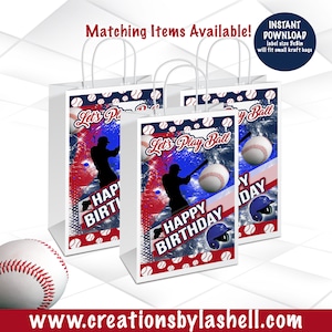 Baseball Party Labels Bundle Instant Download Baseball Party Favors ...