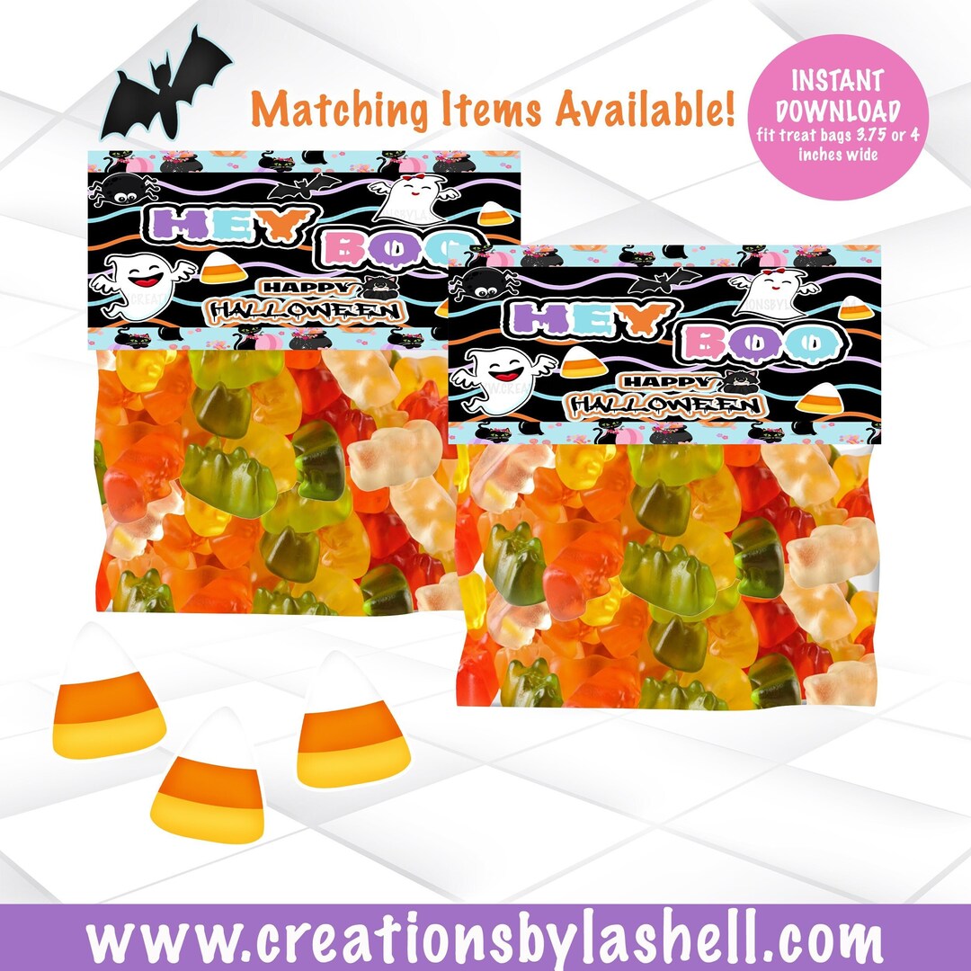 Halloween Treat Bag Topper Instant Download | Trick or Treat Goodie Bag ...