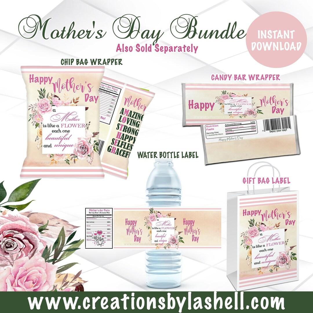Mother's Day Favors Instant Download Bundle Mother's Day Printable ...