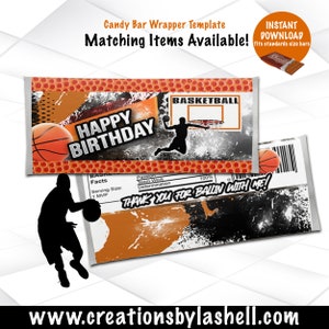 Basketball Party Labels Bundle Instant Download Basketball Party Favors ...