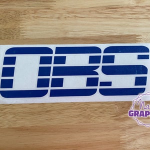 OBS Decal, OBS, Old Body Style, Car Vinyl Decal, Hard Hat Decal, Laptop ...