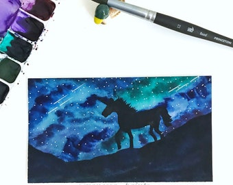 Unicorn painting | Etsy