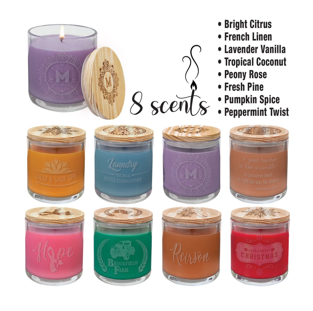 Laser Engraved Candles, Personalized Candles, Custom Engraved Candles ...