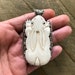 Bone Carved Rabbit Pendant, Handcrafted, Nepalese, Tibetan Repousse ...