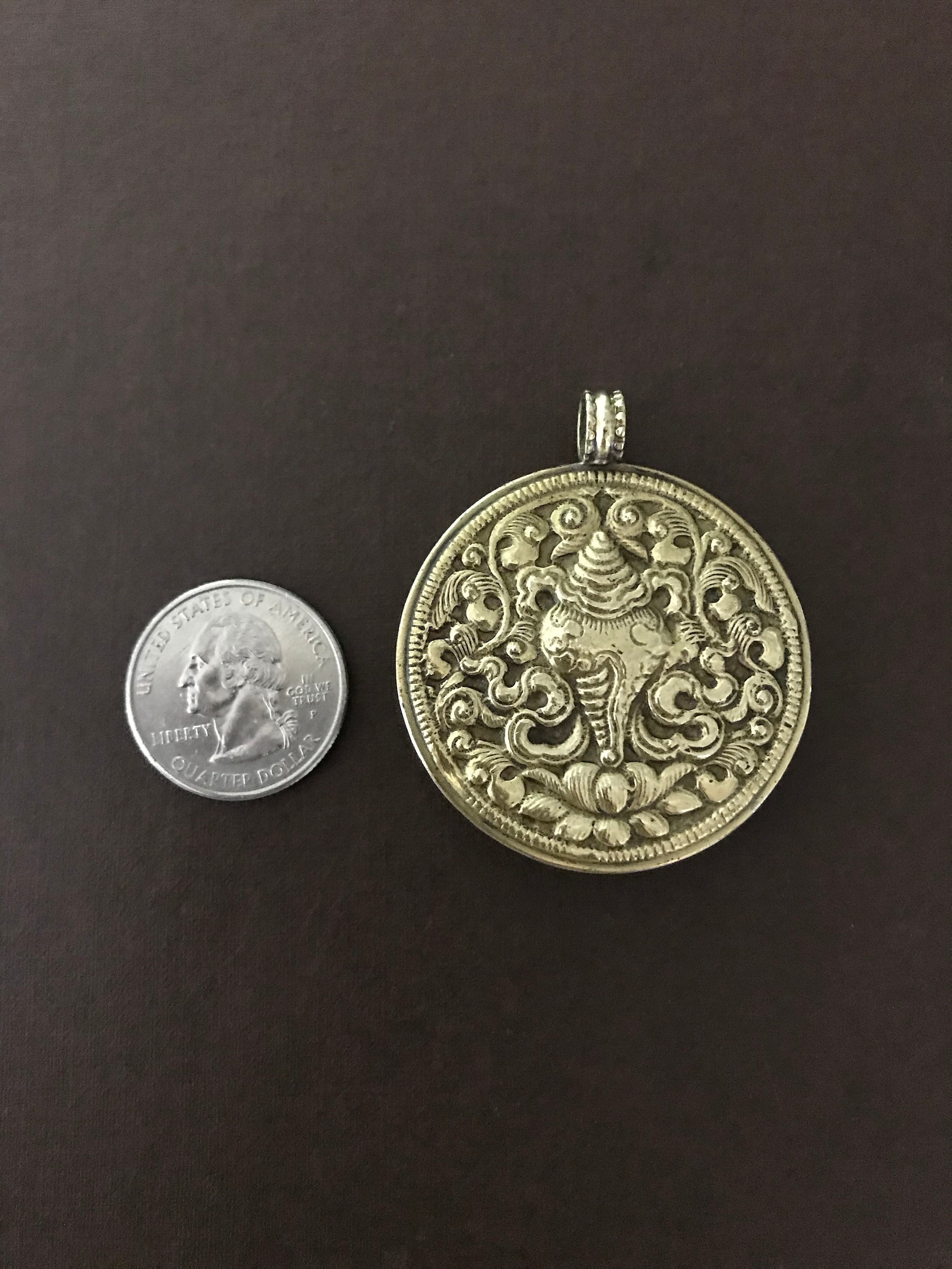 Brass Pendant Double Fish Auspicious Symbols Handcrafted | Etsy