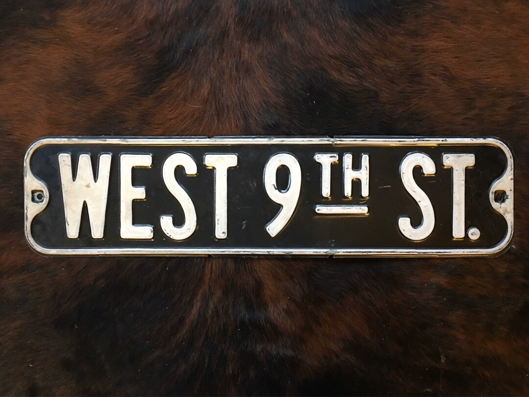 West 9th St. SIgn, Street SIgn de Leadville Colorado - Etsy España