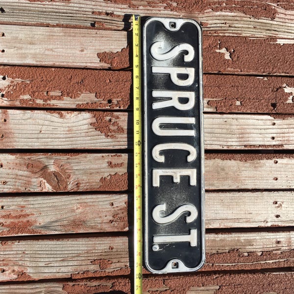 Spruce Street Sign - Etsy