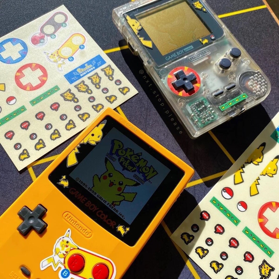 Pokemon Pikachu Game Boy Sticker Sheet - Etsy