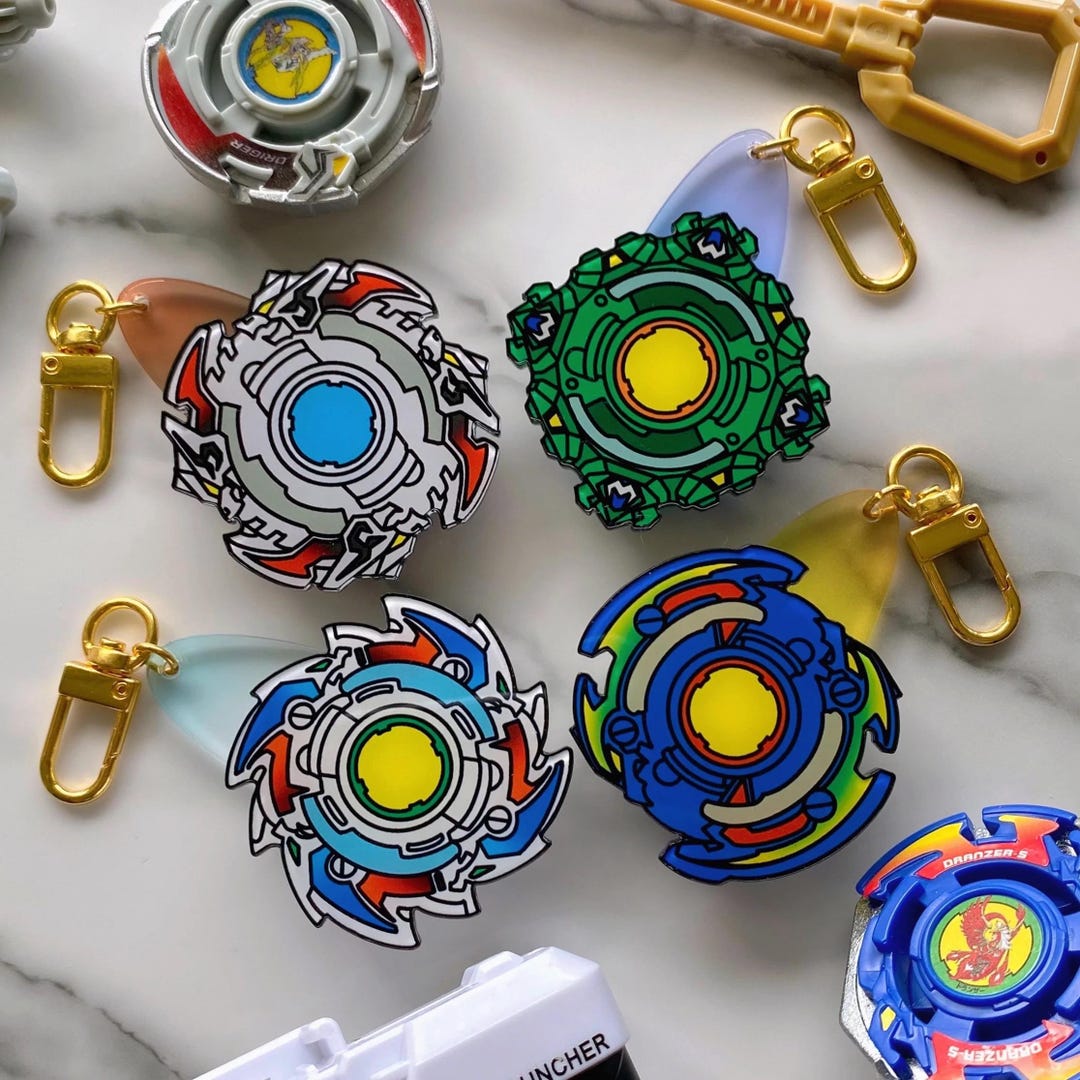 PREORDER Spinning Beyblade Keychain - Etsy