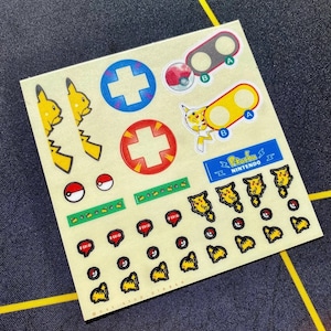 Pokemon Pikachu Game Boy Sticker Sheet - Etsy