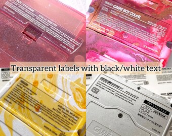 Label: Gameboy Advance SP / GBA SP Alternative Colors replacement Label ...