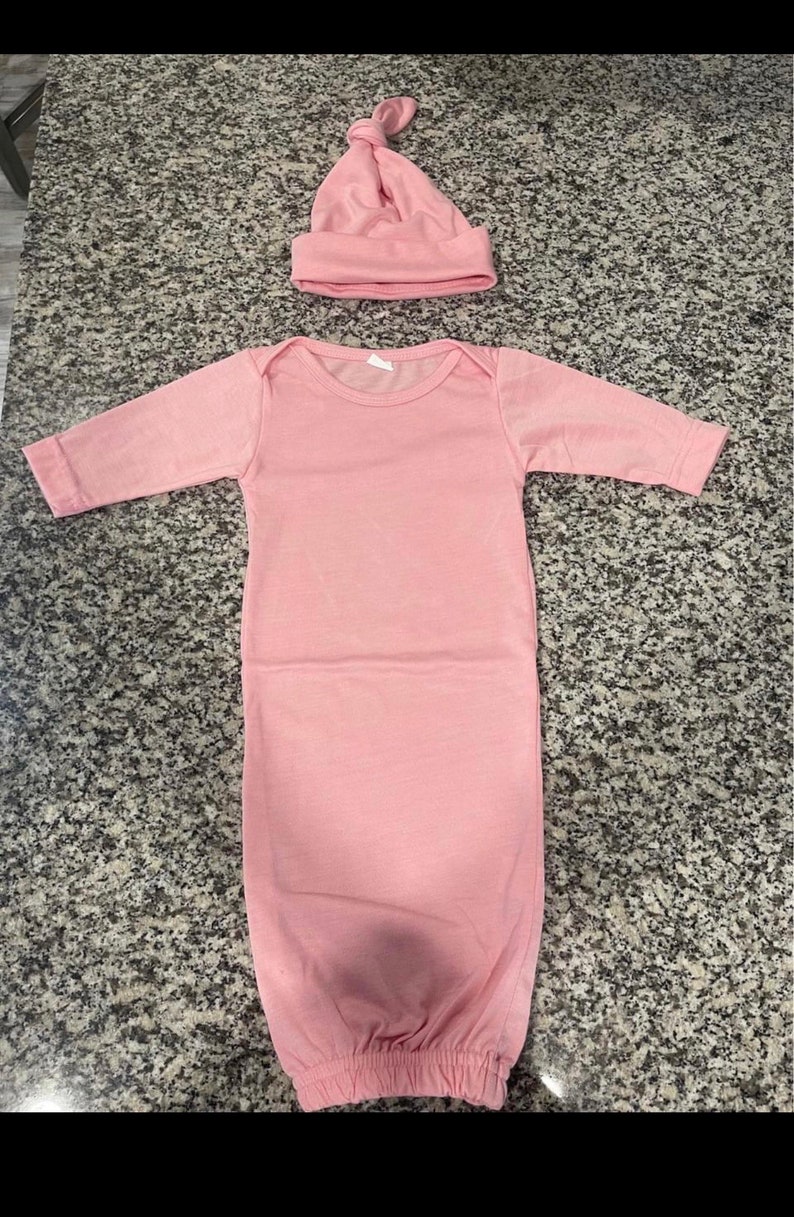 Sublimation Baby Hat and Gown Set With Matching Mittens Blank - Etsy
