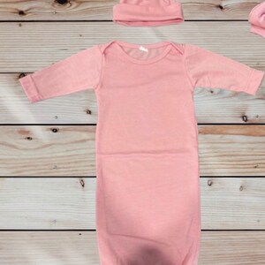 Sublimation Baby Hat and Gown Set Blank Newborn 100% Polyester - Etsy