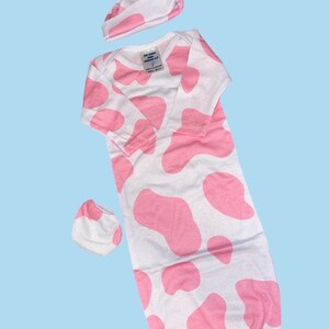 Sublimation Baby Hat and Gown Set With Matching Mittens Blank Newborn ...