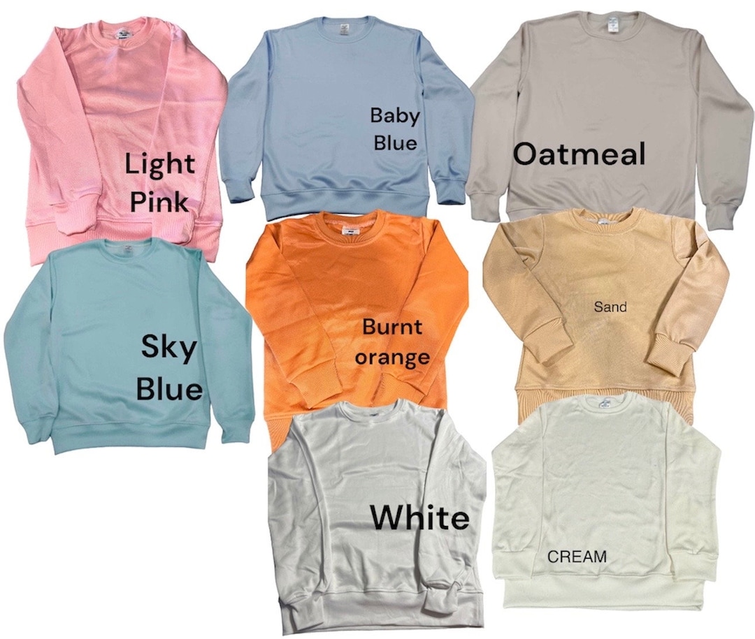 Adult Sweatshirts 100% Polyester Sublimation Blank Sweatshirt Crewneck ...
