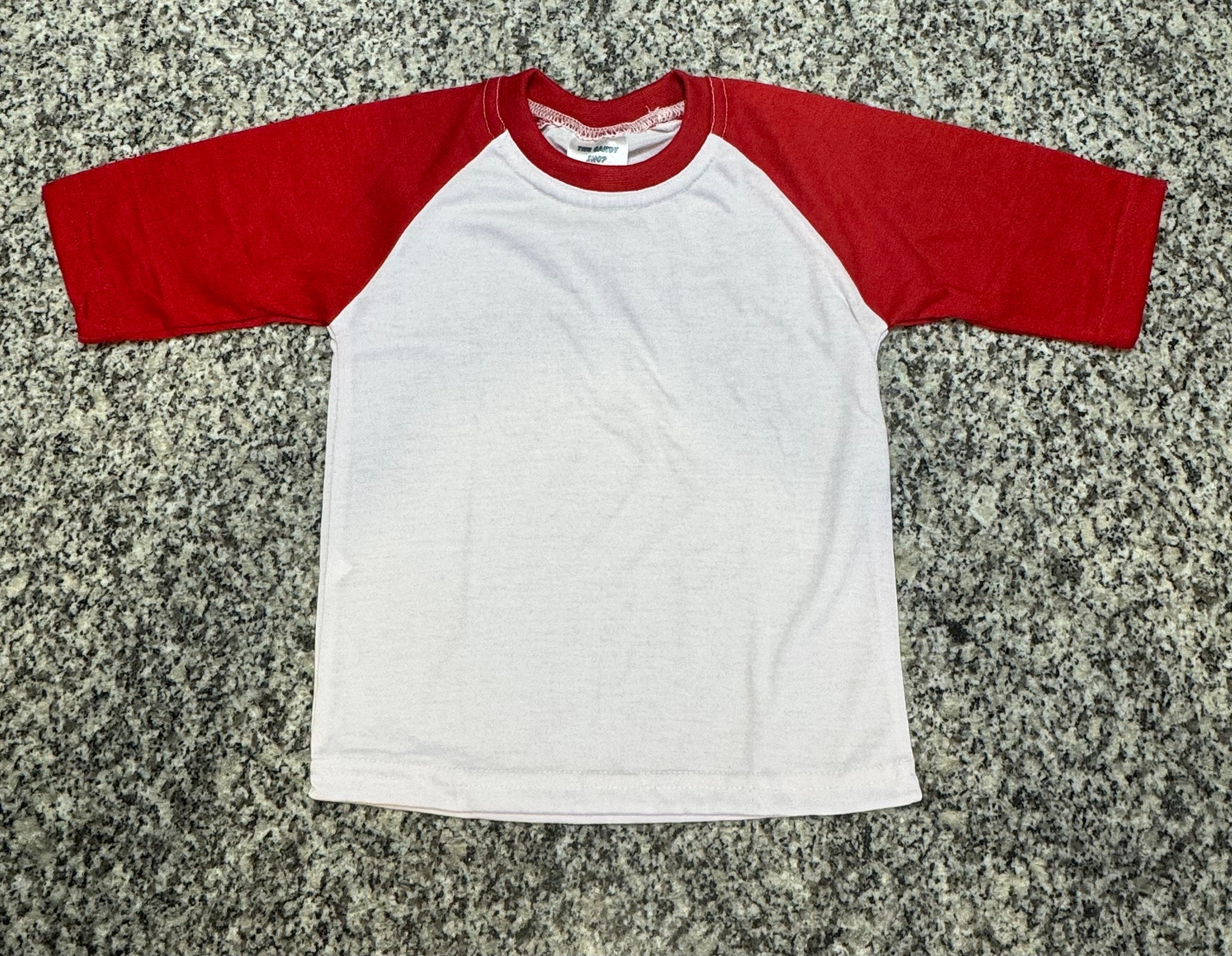 Infant Toddler Raglan Blank Sublimation Shirts 100% Polyester Cotton ...