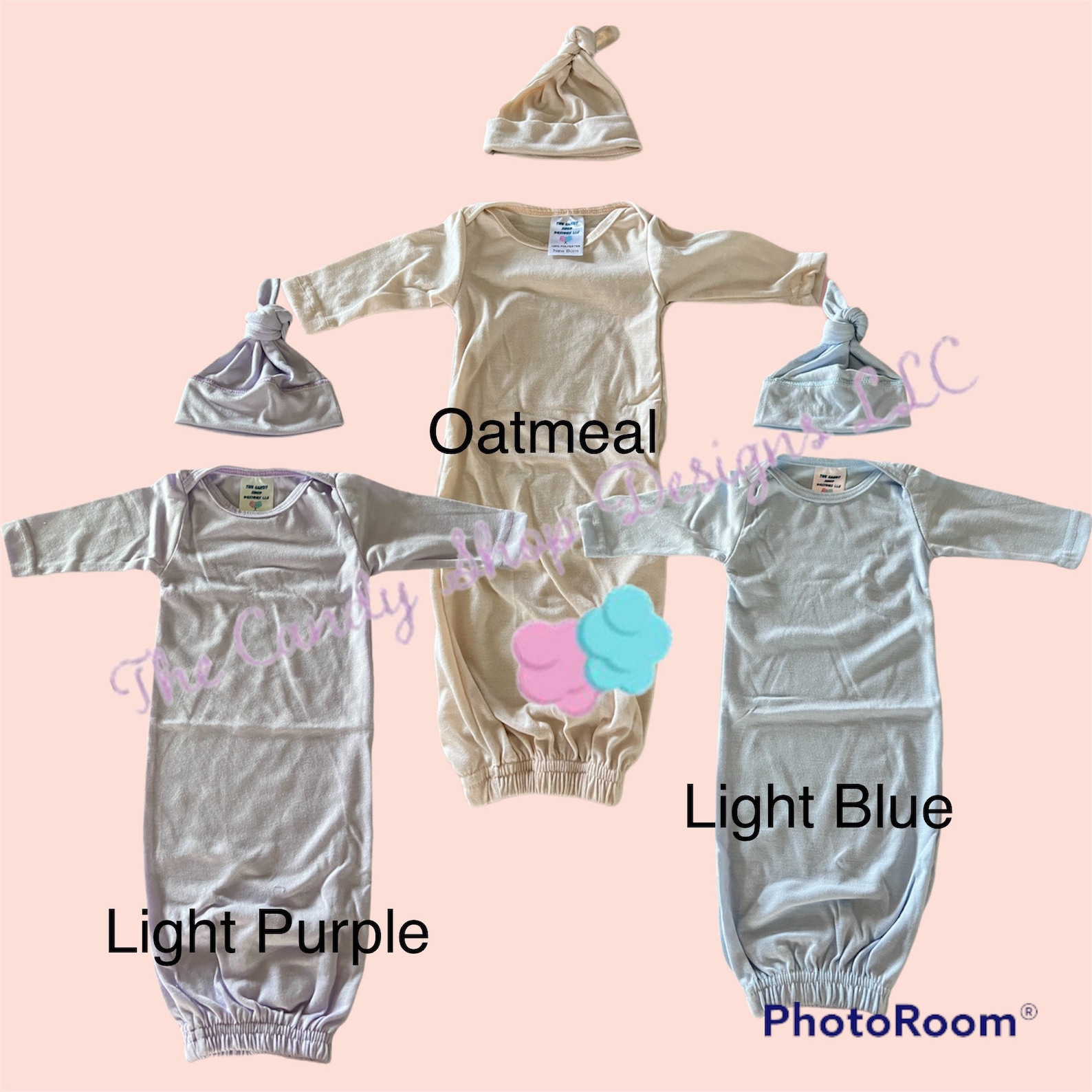 Sublimation Baby Hat and Gown Set Blank Newborn 100% Polyester - Etsy