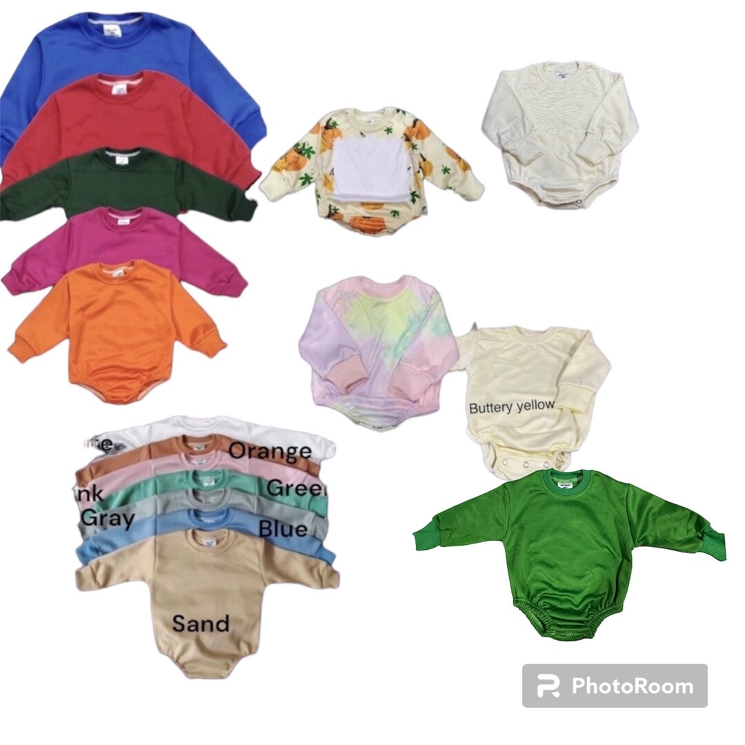Long Sleeve Baby Bubble Romper Fleece One Piece Sublimation 100% ...