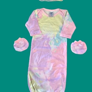 Sublimation Baby Hat and Gown Set With Matching Mittens Blank Newborn ...