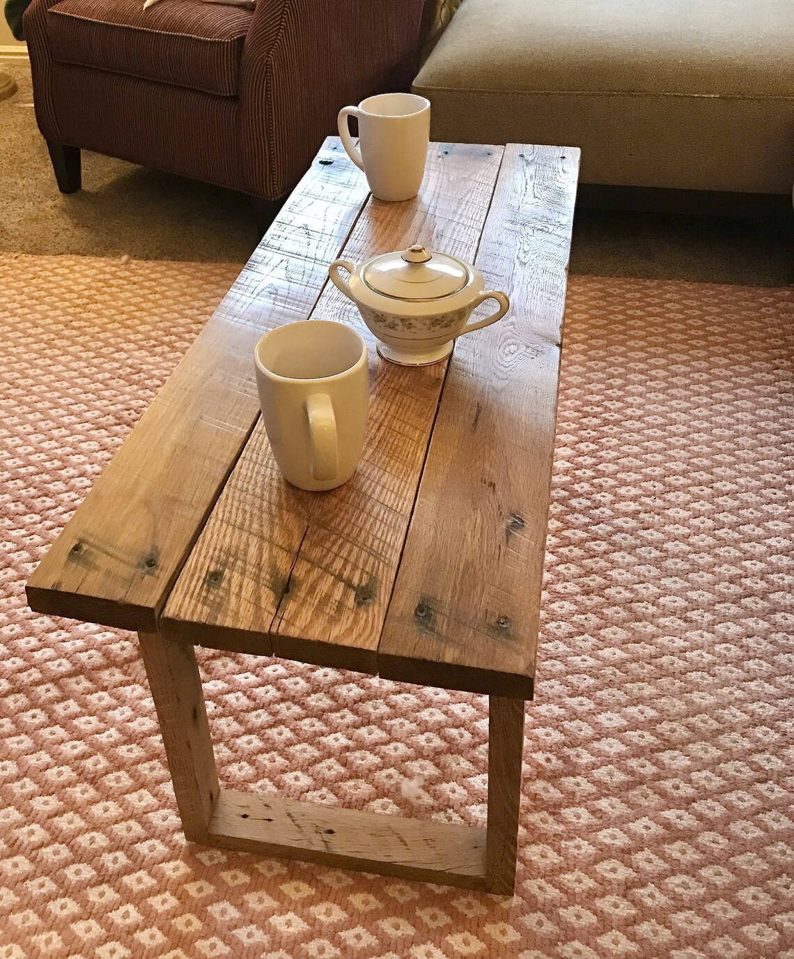 Reclaimed Wood Coffee Table Rustic Coffee Table Cabin Coffee Table ...