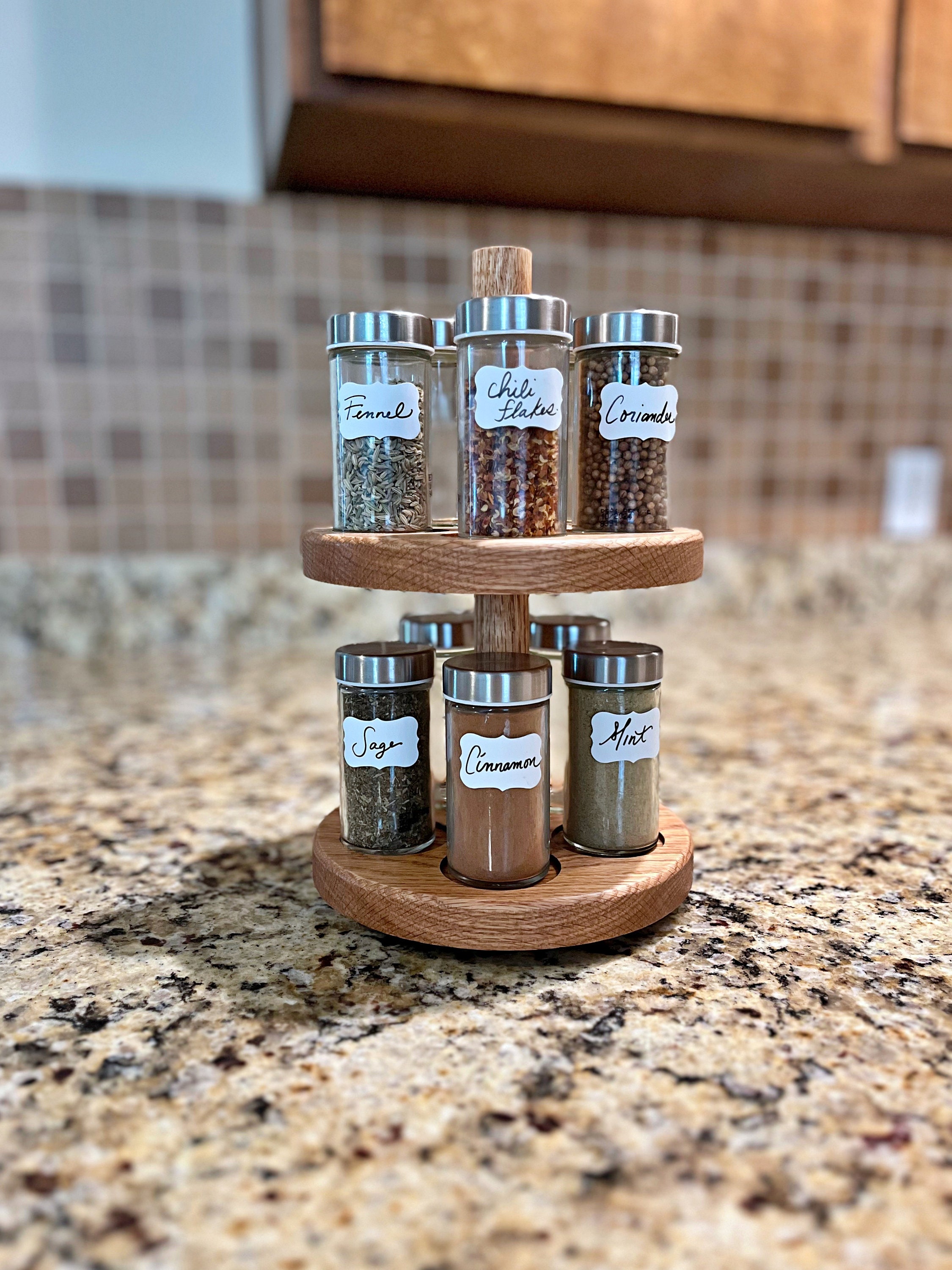 Spice Rack Carousel - Countertop Spice Rack - Spice Rack Organizer - Etsy