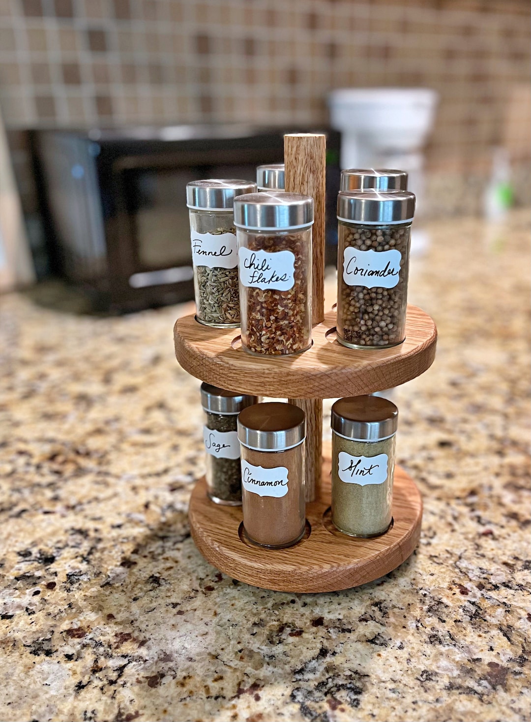 Spice Rack Carousel - Countertop Spice Rack - Spice Rack Organizer - Etsy