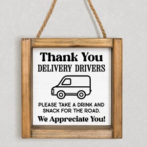 Delivery Driver Snack Sign Svg, Delivery Thank You Sign Svg, Front Door ...