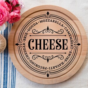 Cheese Board Saying Svg, Round Cutting Board Svg, Cheese Charcuterie ...