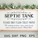 Septic Tank Sign Svg, Bathroom Sign Saying Svg, Sewage Tank Svg, Septic ...