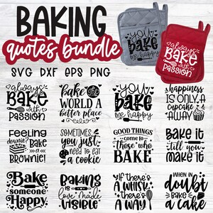 Baking Quotes Svg Bundle Pot Holder Svg Bundle Baking Svg | Etsy UK
