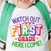 1st Grade Shirt Svg, Back to School Svg, 1st Day of School, Back to ...