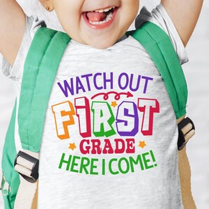 1st Grade Shirt Svg, Back to School Svg, 1st Day of School, Back to ...