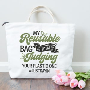 Sarcastic Tote Bag Svg, Funny Shopping Bag, Reusable Bag Svg, Eco ...