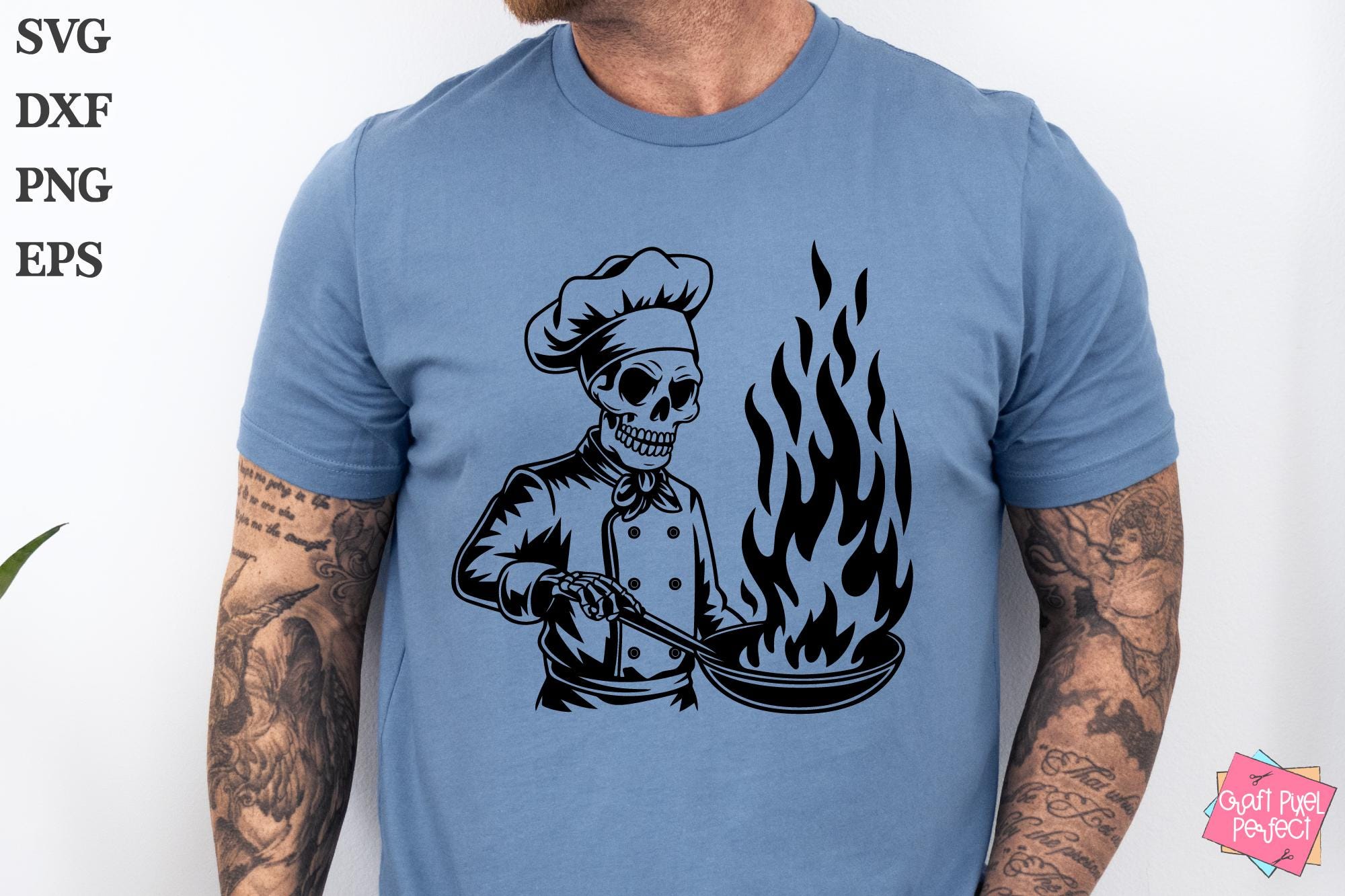 Skeleton Chef SVG, Cooking Skull PNG, Funny Kitchen Cut File, Chef Hat ...