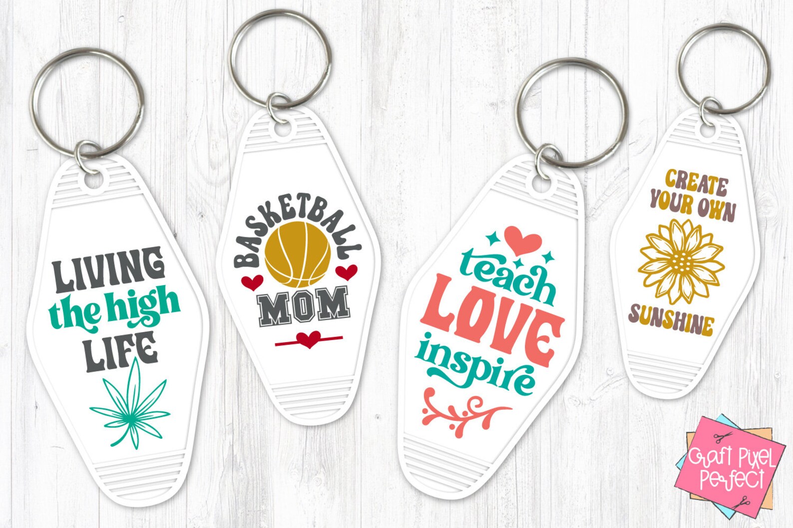 Motel Keychain Quotes SVG Bundle, Wristlet Svg Designs, SVG Keychain ...