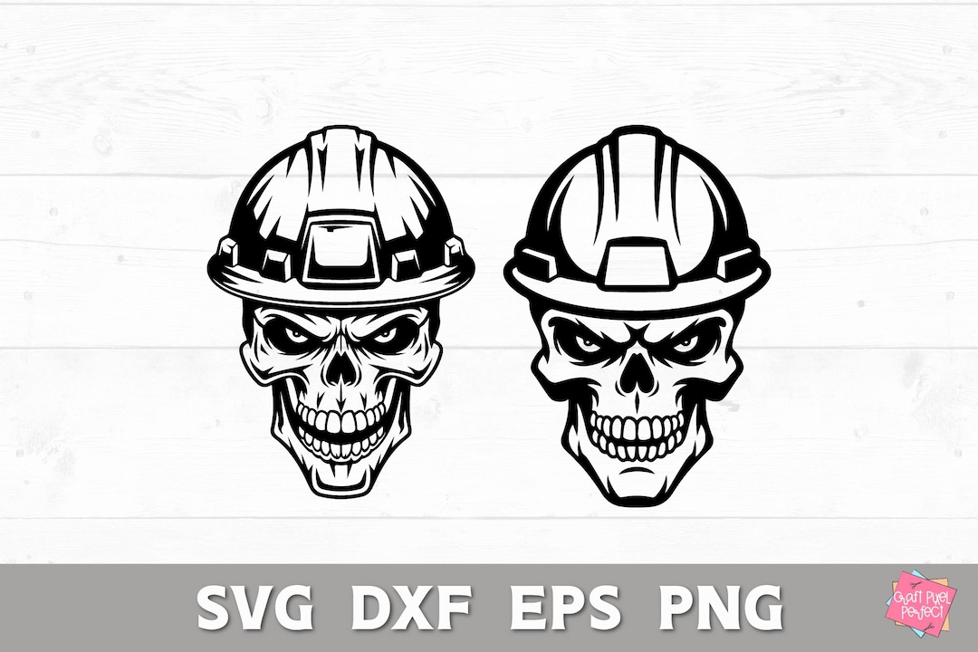 Hard Hat Skull SVG PNG, Skull Construction Svg, Skeleton Svg, Skull ...