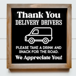 Delivery Driver Snack Sign Svg, Delivery Thank You Sign Svg, Front Door ...