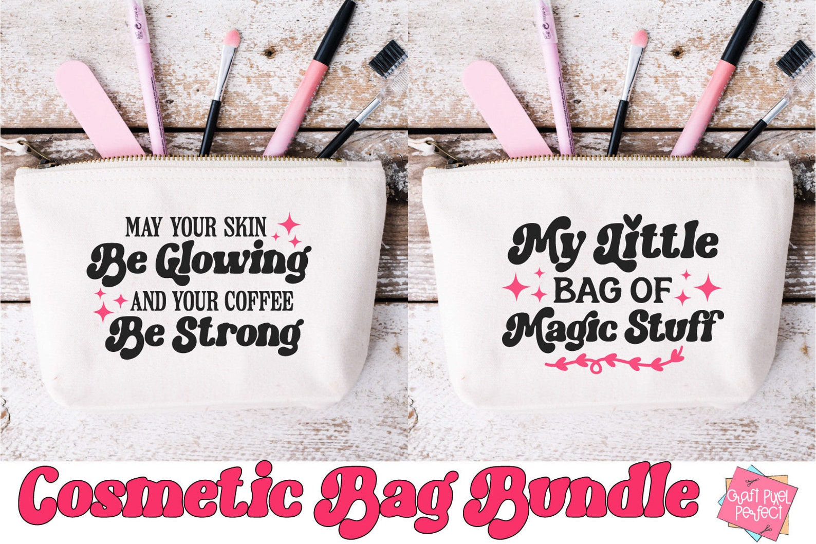 Funny Makeup Bag Svg Bundle, Cosmetic Bag Sayings Bundle, Make up ...