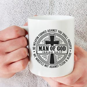 Christian Men Svg for Shirts, Man of God Svg, Isaiah 54:17 Svg, Bible ...