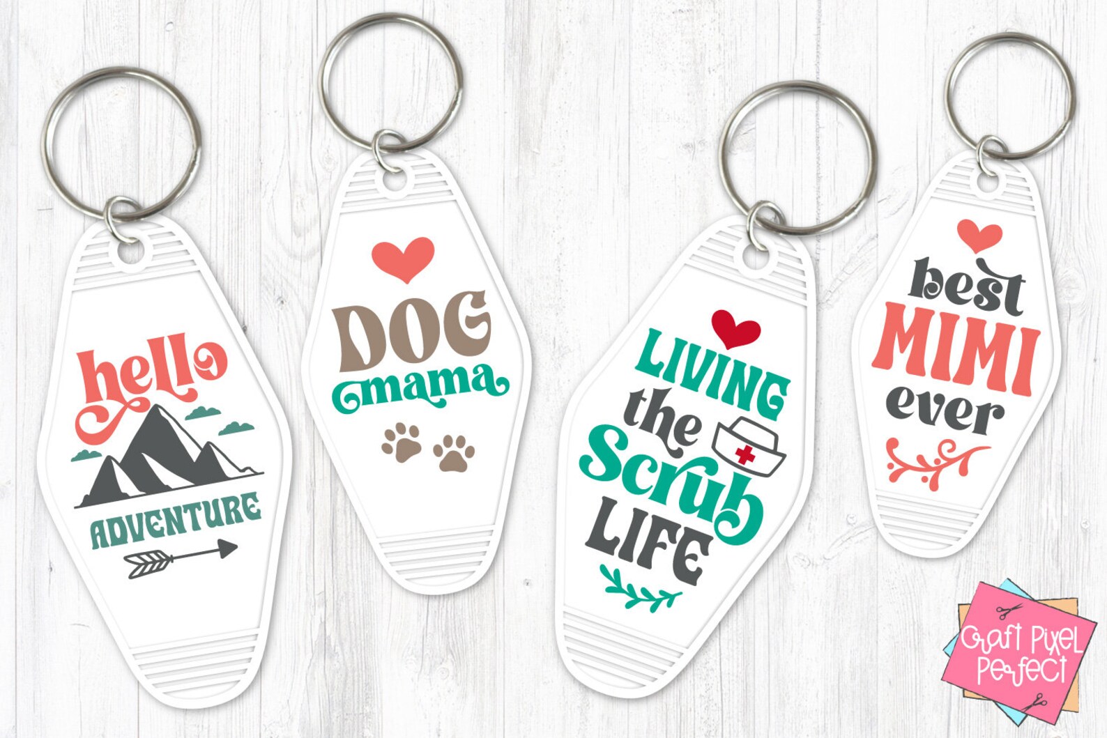 Motel Keychain Quotes SVG Bundle Wristlet Svg Designs SVG - Etsy