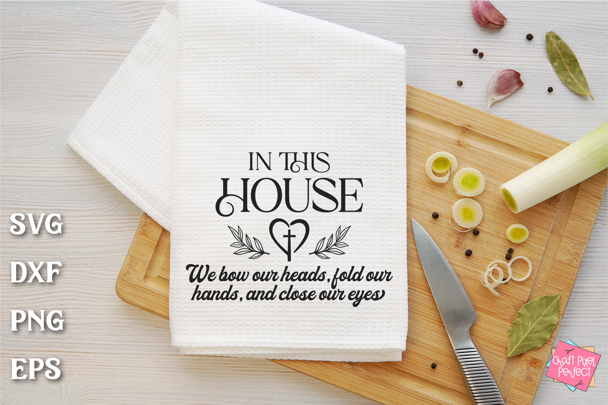 Religious Kitchen Quote Svg, Christian Cutting Board Design, Prayer ...