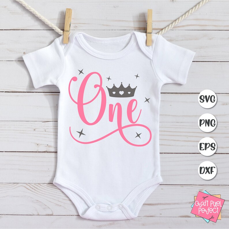 Girl First Birthday Svg One Svg Numbers Birthday Cuttable - Etsy