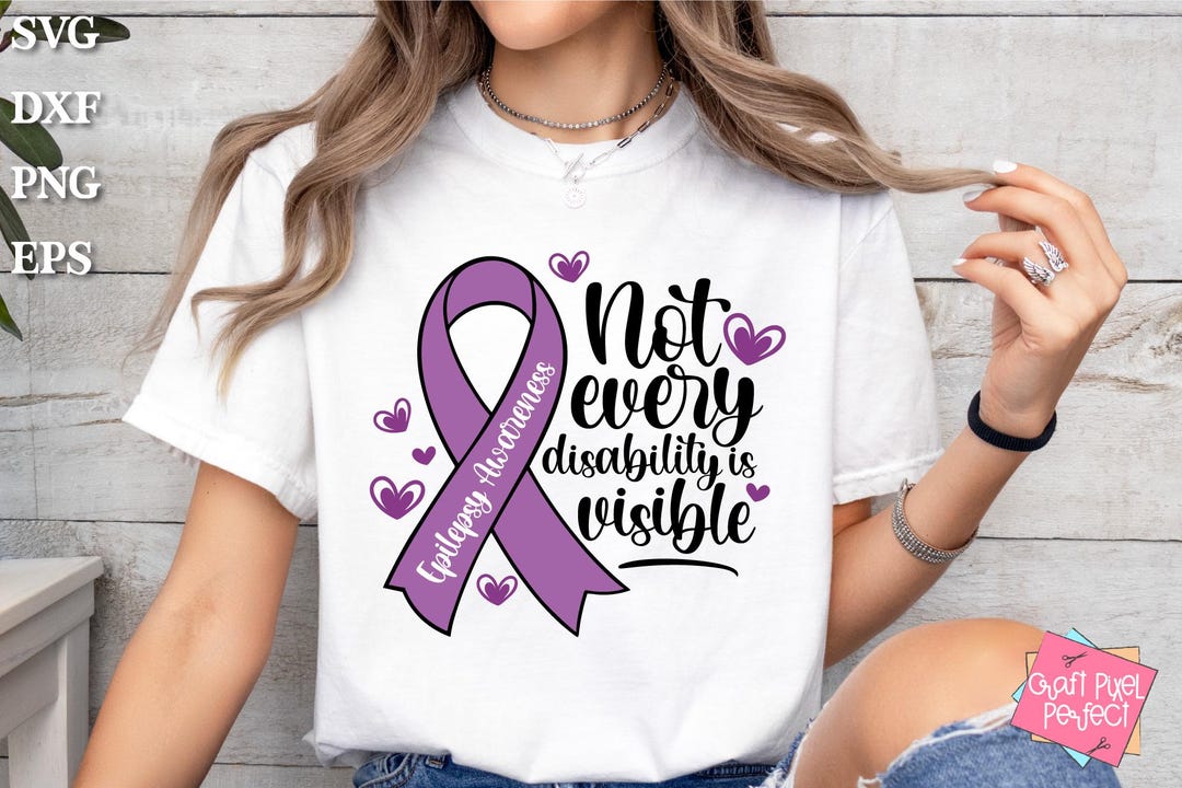 Epilepsy Awareness Shirt Svg, Purple Ribbon Svg, Seizure Support SVG ...