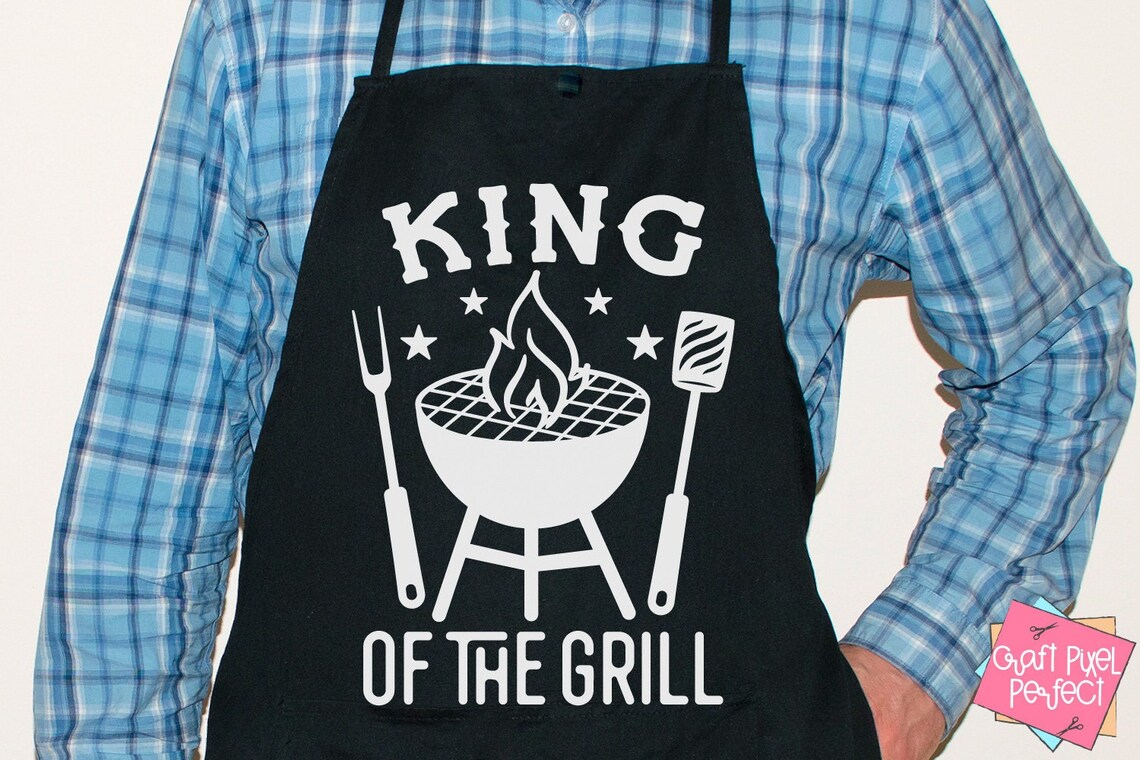 BBQ Apron Svg Father's Day Svg King of the Grill Apron - Etsy Canada