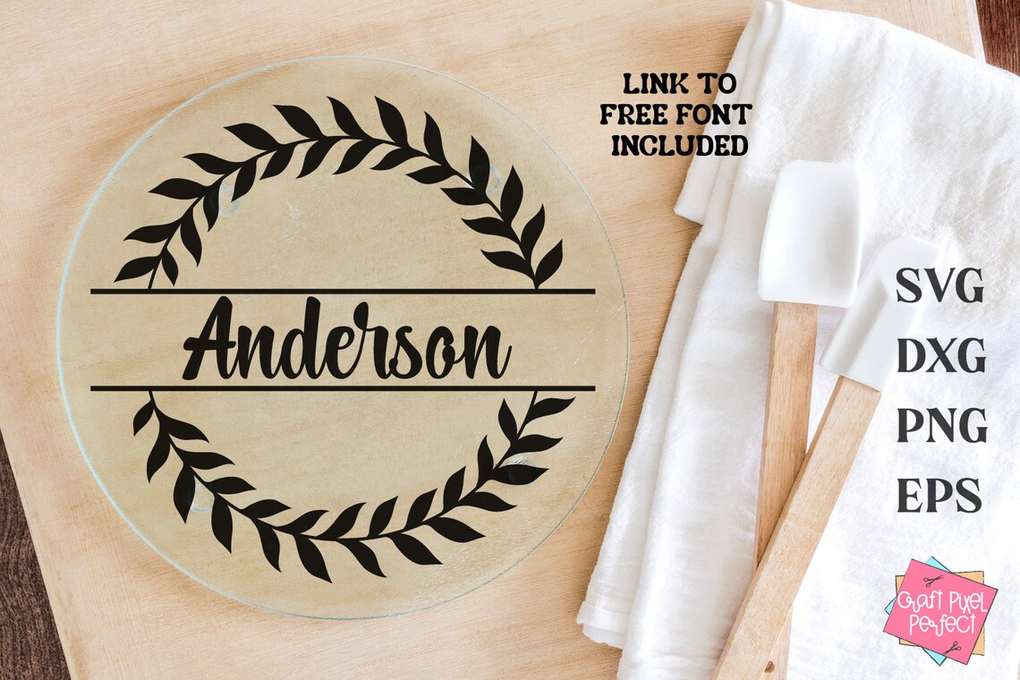 Split Wreath Svg, Floral Frame Svg, Split Monogram Frame Svg Bundle ...