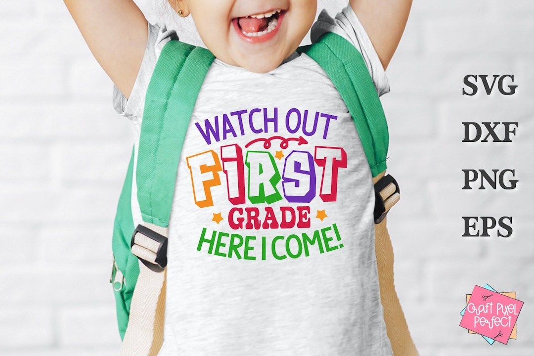 1st Grade Shirt Svg, Back to School Svg, 1st Day of School, Back to ...